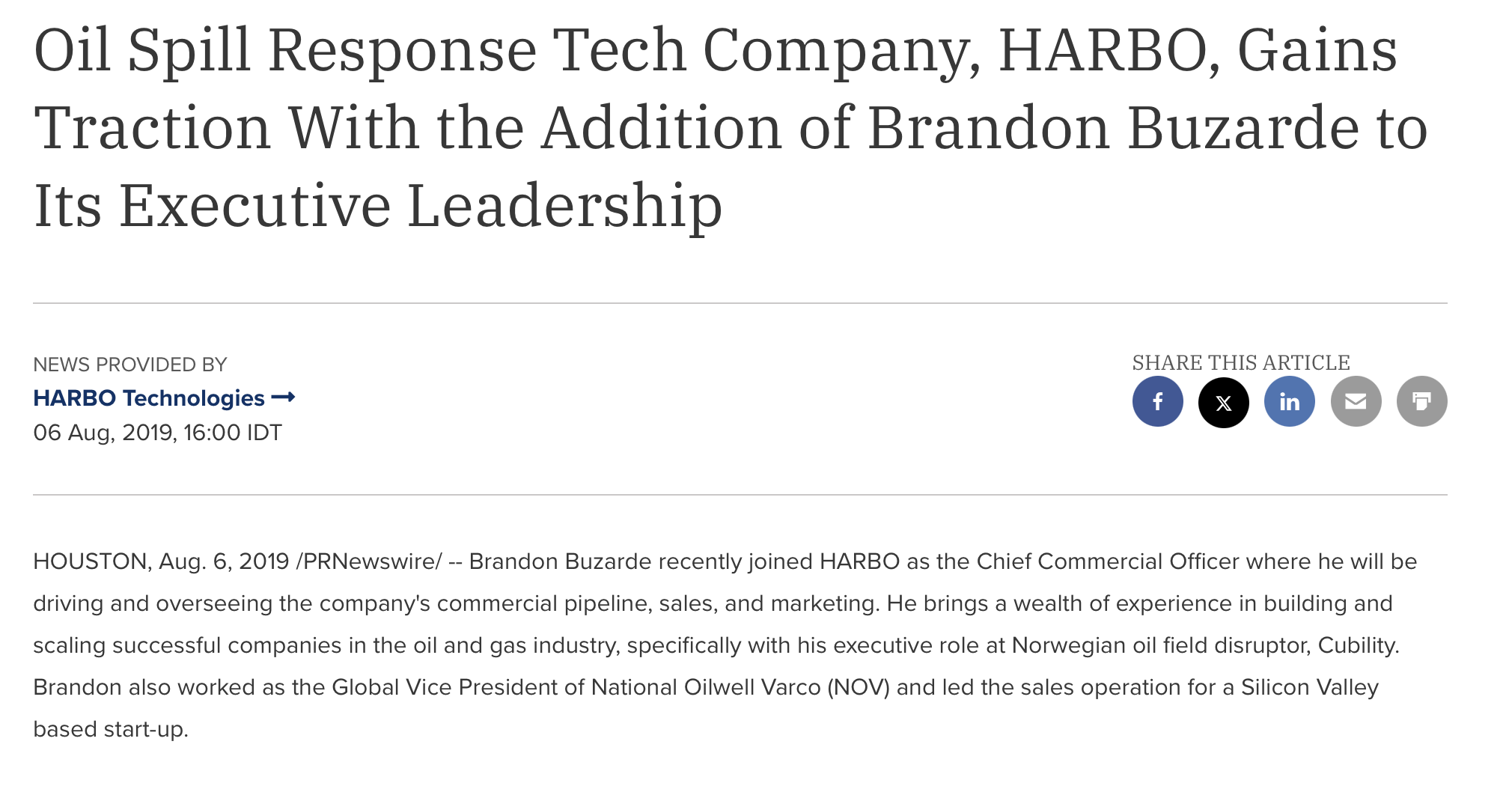 Oil Spill Response Tech Company, HARBO, Gains Traction With the ...
